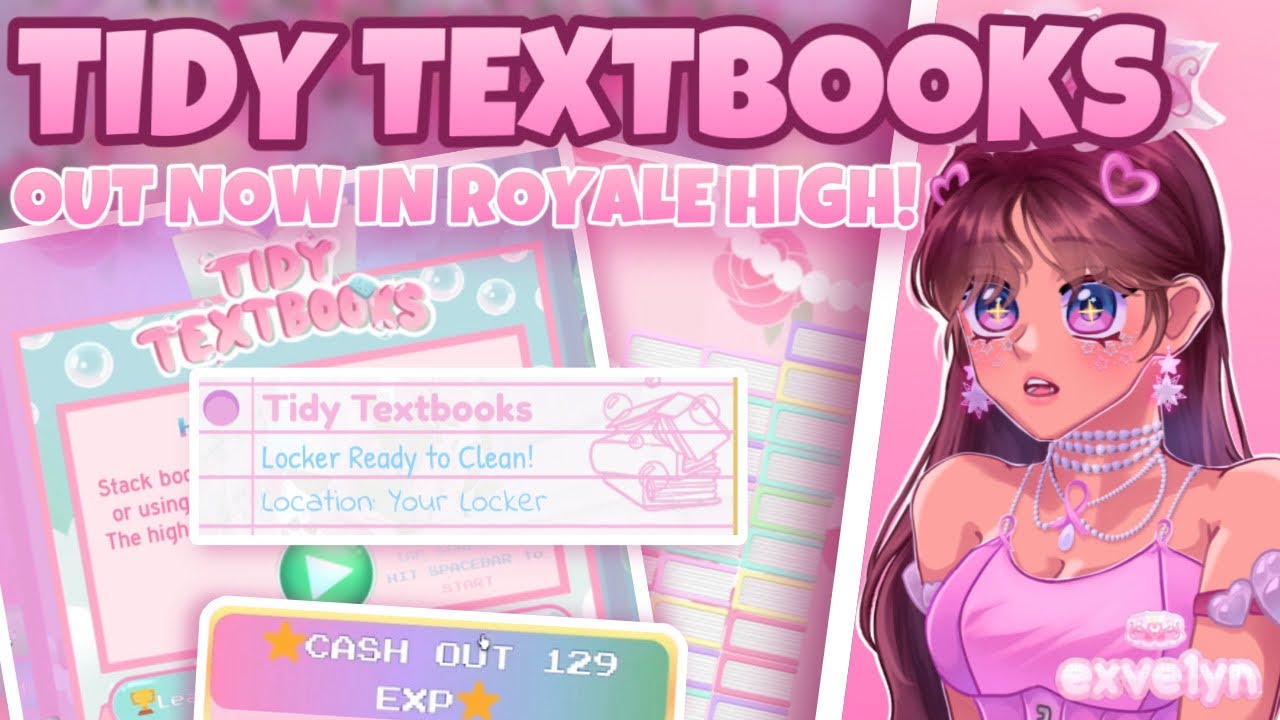 TIDY TEXTBOOKS IS OFFICIALLY OUT NOW IN ROYALE HIGH! *FREE PRIVATE ...