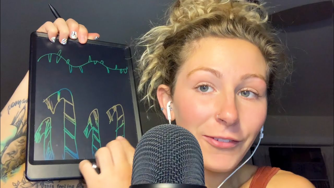 ASMR Writing Sounds & Whispering (Marker On Clipboard) - YouTube