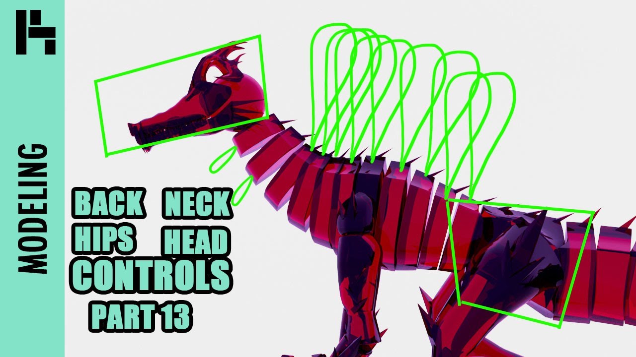 Making Spine / Neck / Hips / Head Controls | Rigging A Dragon In Maya ...