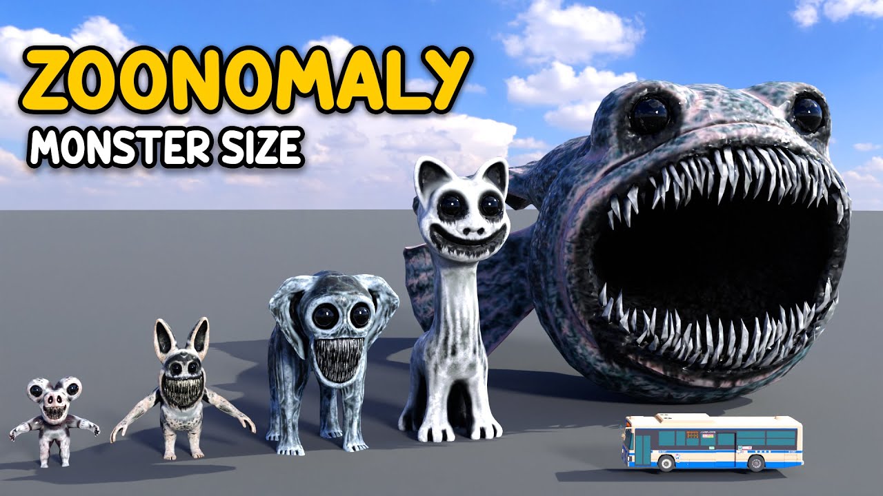 Zoonomaly Monster Size Comparison: Smallest to Largest! - YouTube