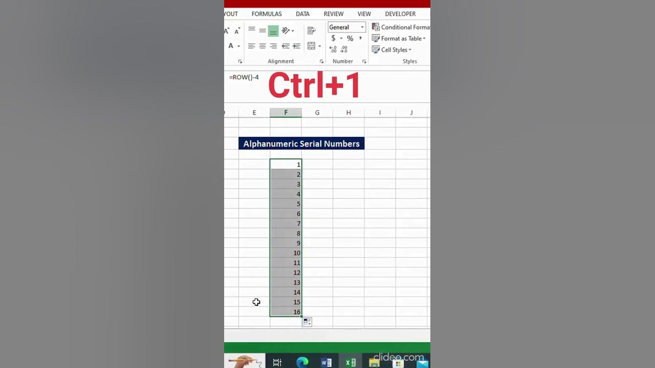Interesting Serial Number Hack In Excel Excel Tutoring Excel