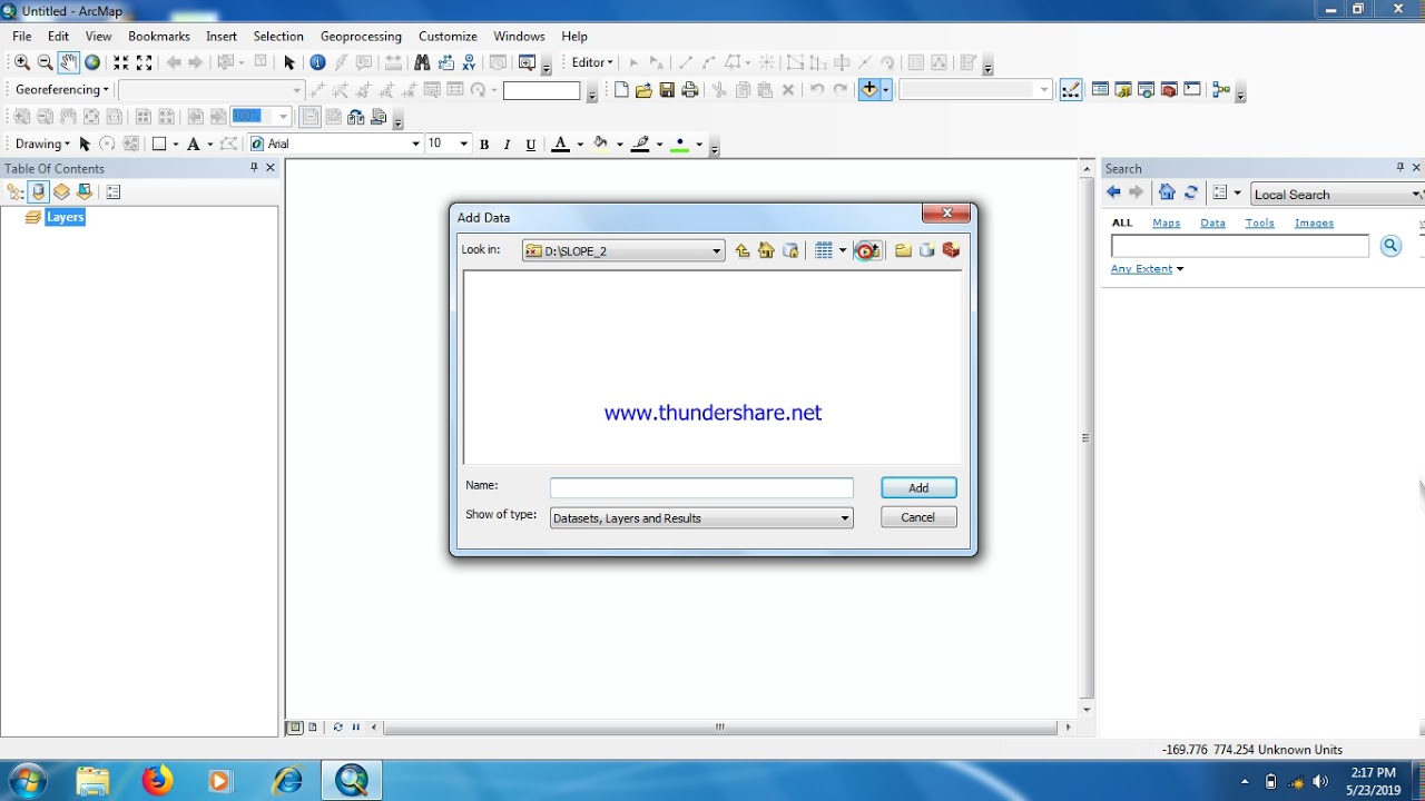 Tutorial pembuatan peta kemiringan lereng (slope) pada Arcgis 10.2 ...