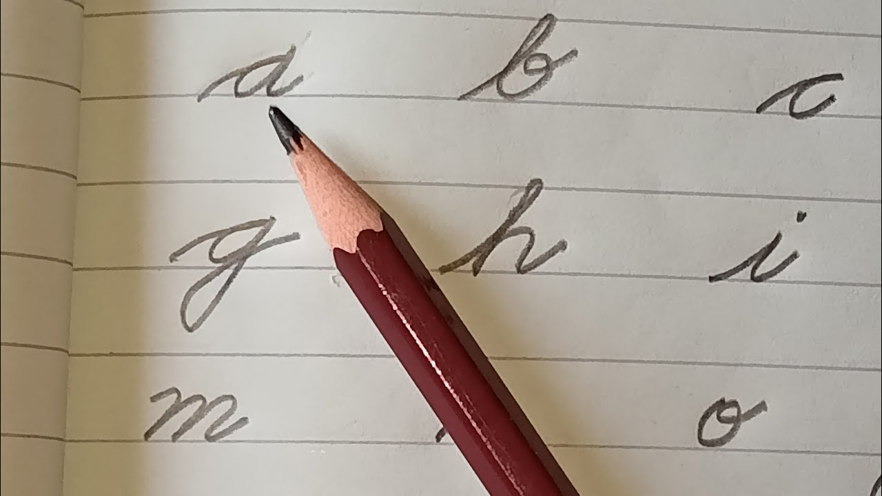Cursive Small Alphabets With Pencil | Cursive Handwriting For Beginners ...
