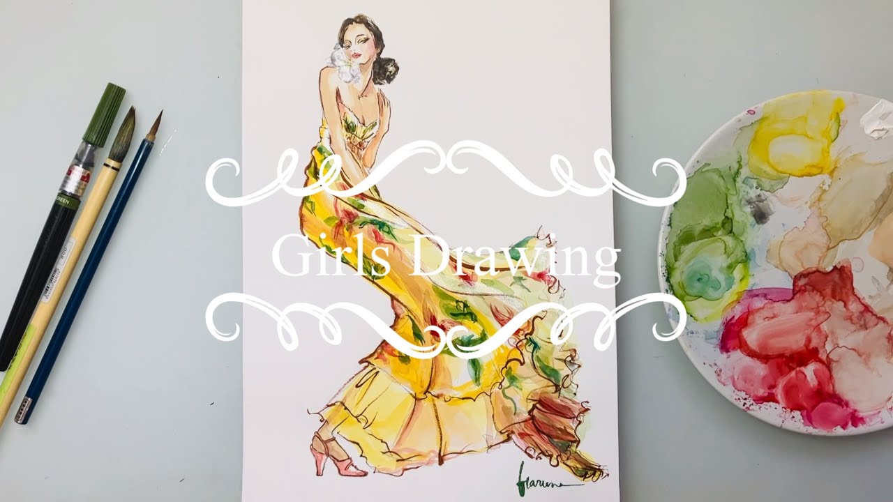 Girls Drawing by Haruna - YouTube