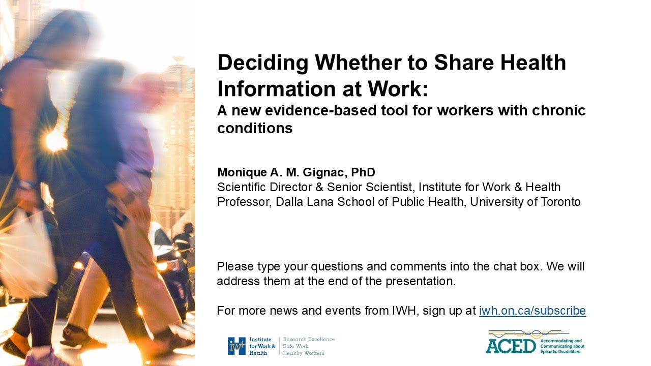 Deciding about health information at work: evidence-based tool for ...