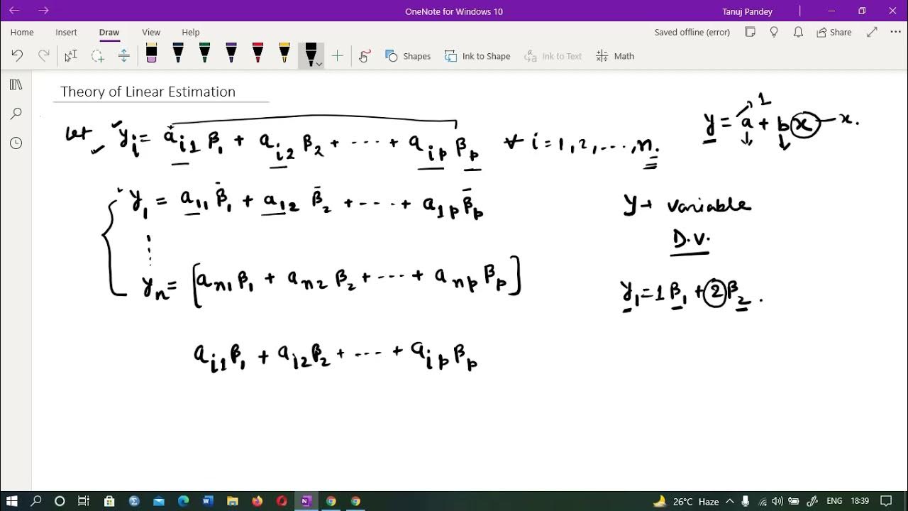 Introduction to Gauss Markov Linear Model - YouTube