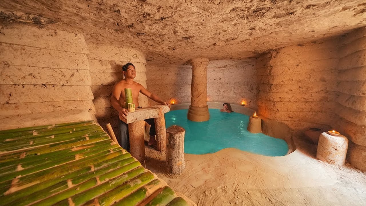 Secret Temple Underground House And Tunnel Pools Part II - YouTube