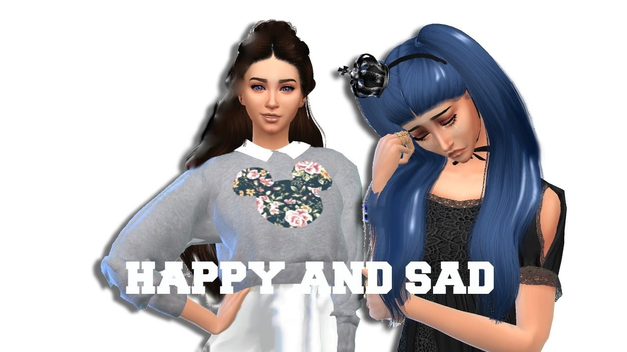 The Sims 4: Create A Sim | SAD AND HAPPY + FULL CC LIST - YouTube