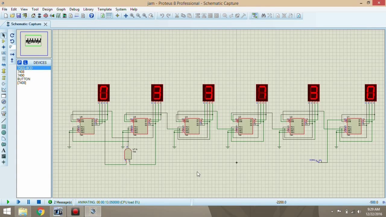 Jam menggunakan IC 7490 - YouTube