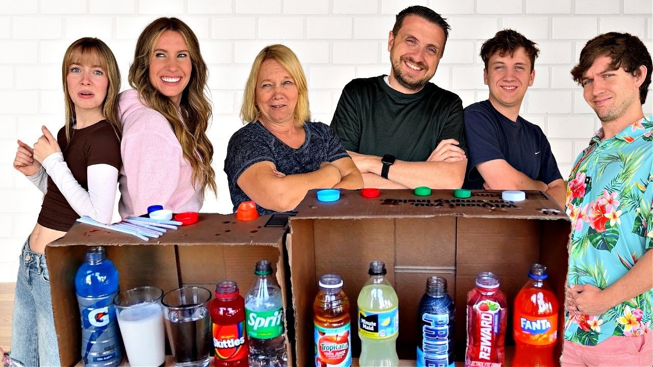 Mystery drink challenge whoever guesses the most drinks WINS - YouTube
