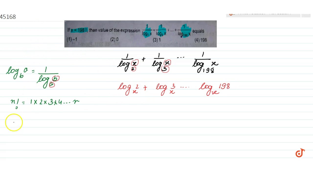 IF x 198 Then Value Of The Expression 1 log 2x 1 log 3x 1 if-x-198-then-value-of-the-expression-1-log-2x-1-log-3x-1