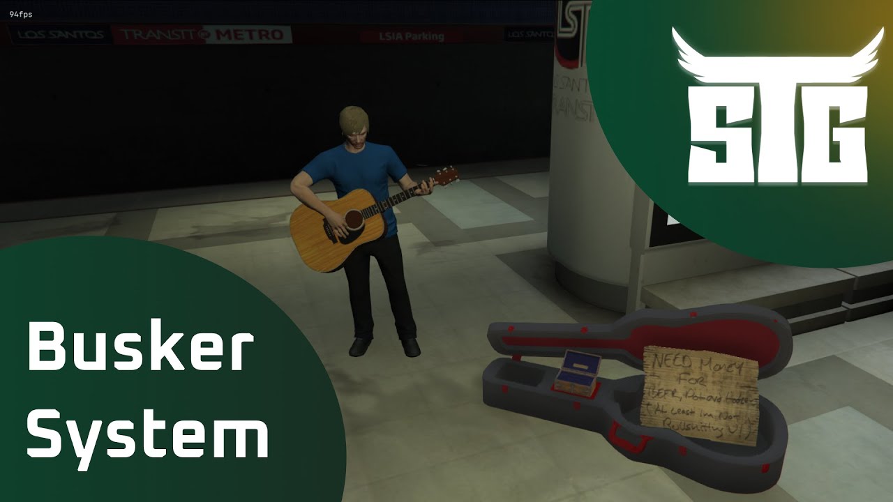 Fivem Busker System - stg_busker ESX/QB - YouTube