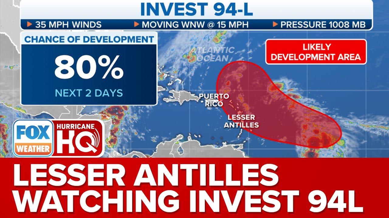 Invest 94L On Track To Become Tammy, Tropical Storm Watches Could Come ...