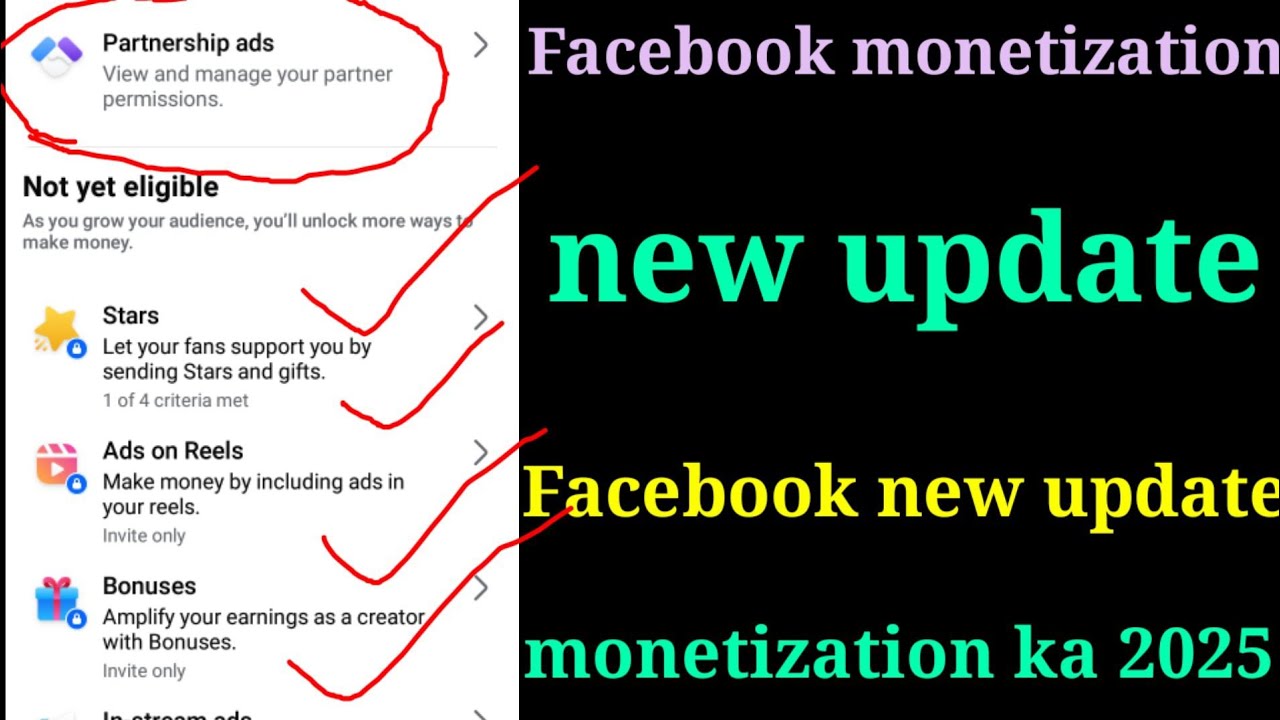 Facebook monetization new update || Facebook new update monetization ka ...