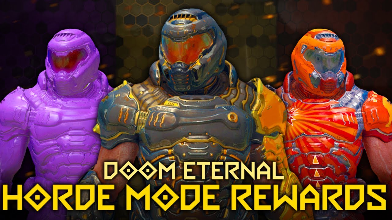 Doom Eternal - ALL Horde Mode Skin Rewards - YouTube