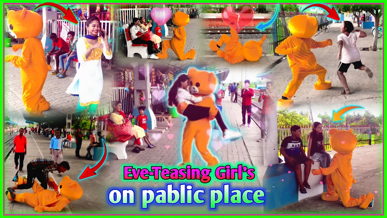 Taddy Bear Prank On Cute Girls π Crazy Dance And Funny Reaction π€£