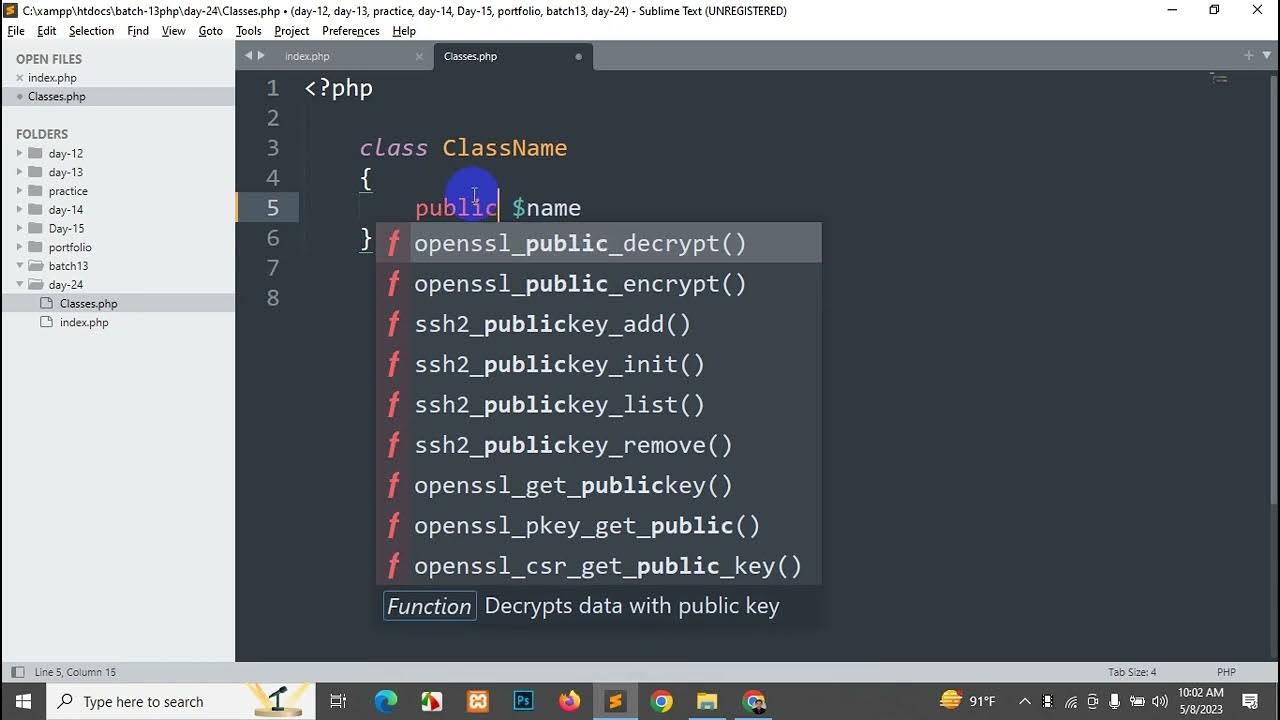 SEIP Bacth-13 (Day-18) PHP Class and Inheritance - YouTube