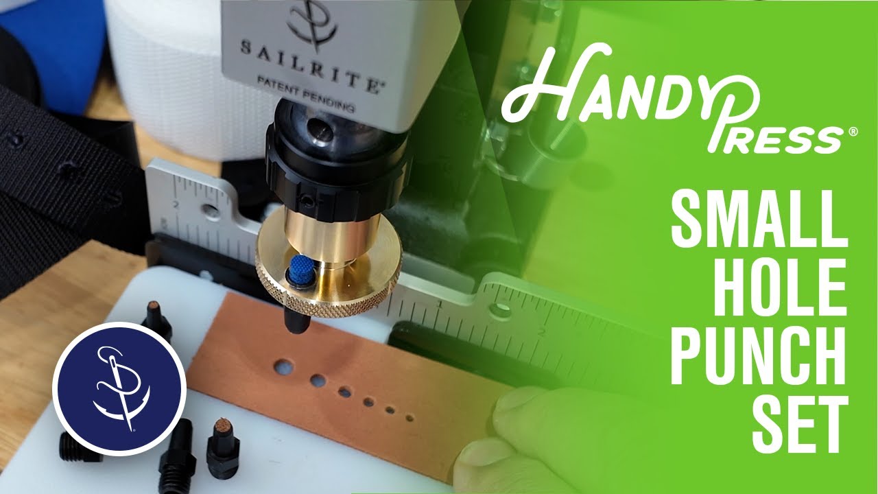 Easily Punch Holes in Leather, Fabric, Webbing with HandyPress® - YouTube