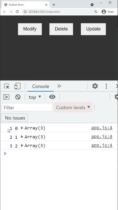 The forEach method in JavaScript #shorts - YouTube