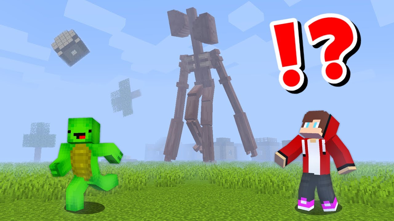 JJ and Mikey VS SIREN HEAD CHALLENGE in Minecraft / Maizen Minecraft ...