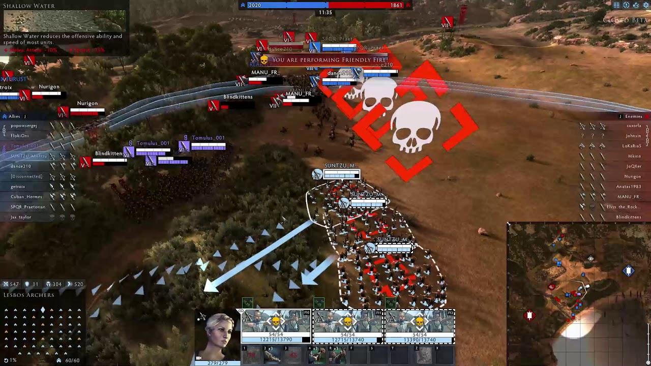 Friendly fire is good - Total War: Arena gameplay - YouTube