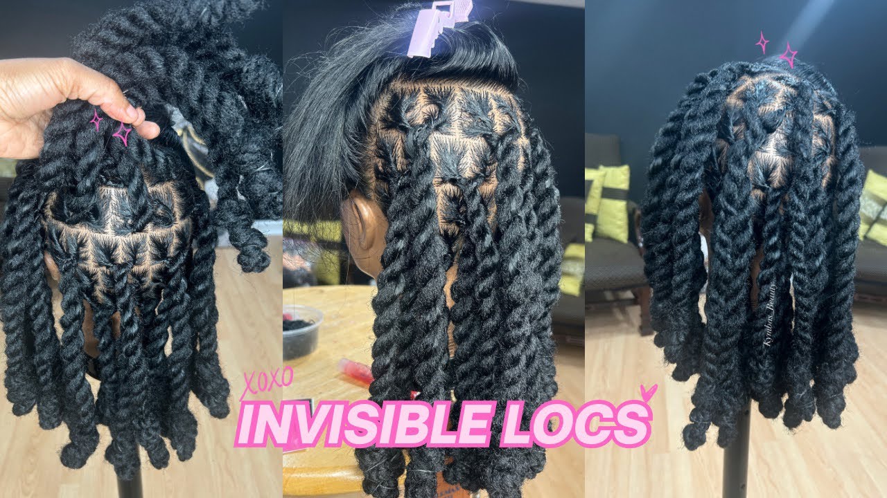 HOW TO :INVISIBLE LOCS //EASY LOC TUTORIAL//KNOTTING ENDS - YouTube