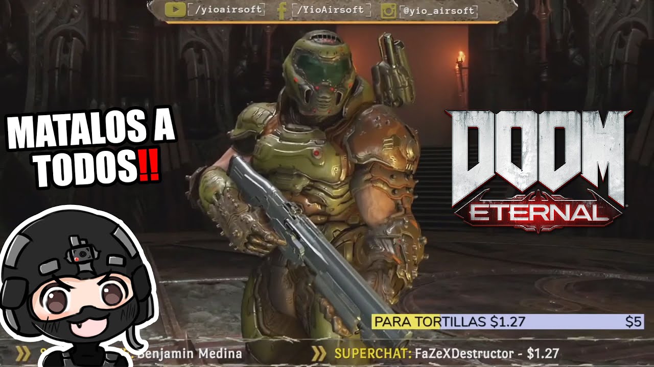 Sacando tripitas en DOOM ETERNAL Yio Chikito V-Tuber - YouTube