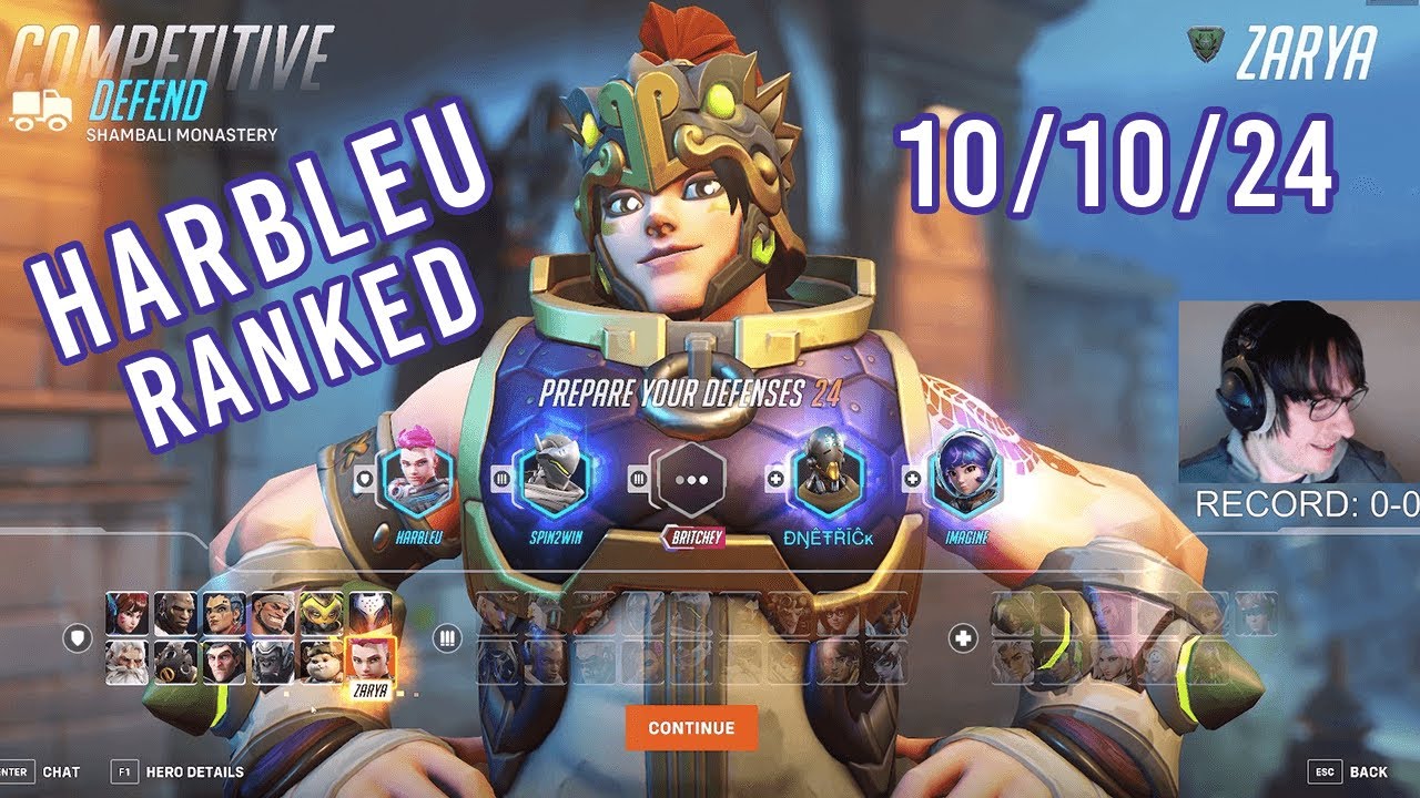[10/10/24 VOD] Harbleu Plays Overwatch 2 "Trying For The End Of The ...