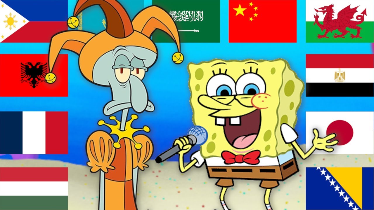 SpongeBob in different languages meme - YouTube