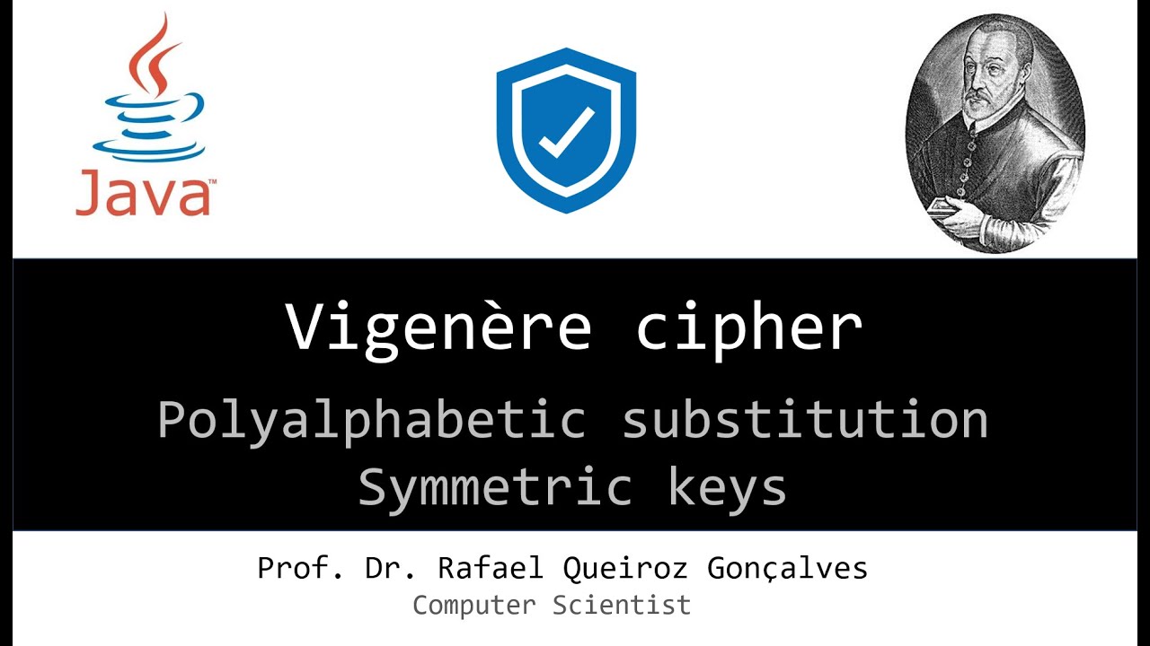 Vigenère cipher - Symmetric keys example - YouTube