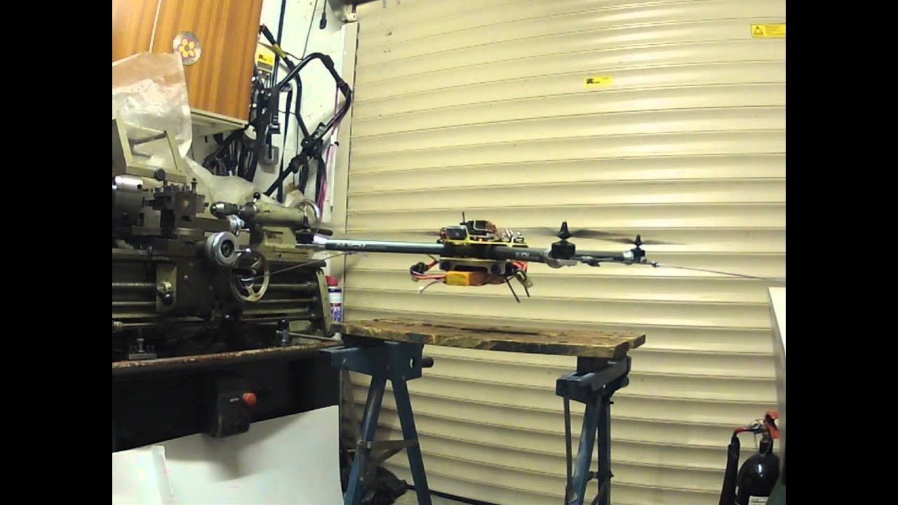 LARGE QUADCOPTER TETHERED TESTING ! - YouTube