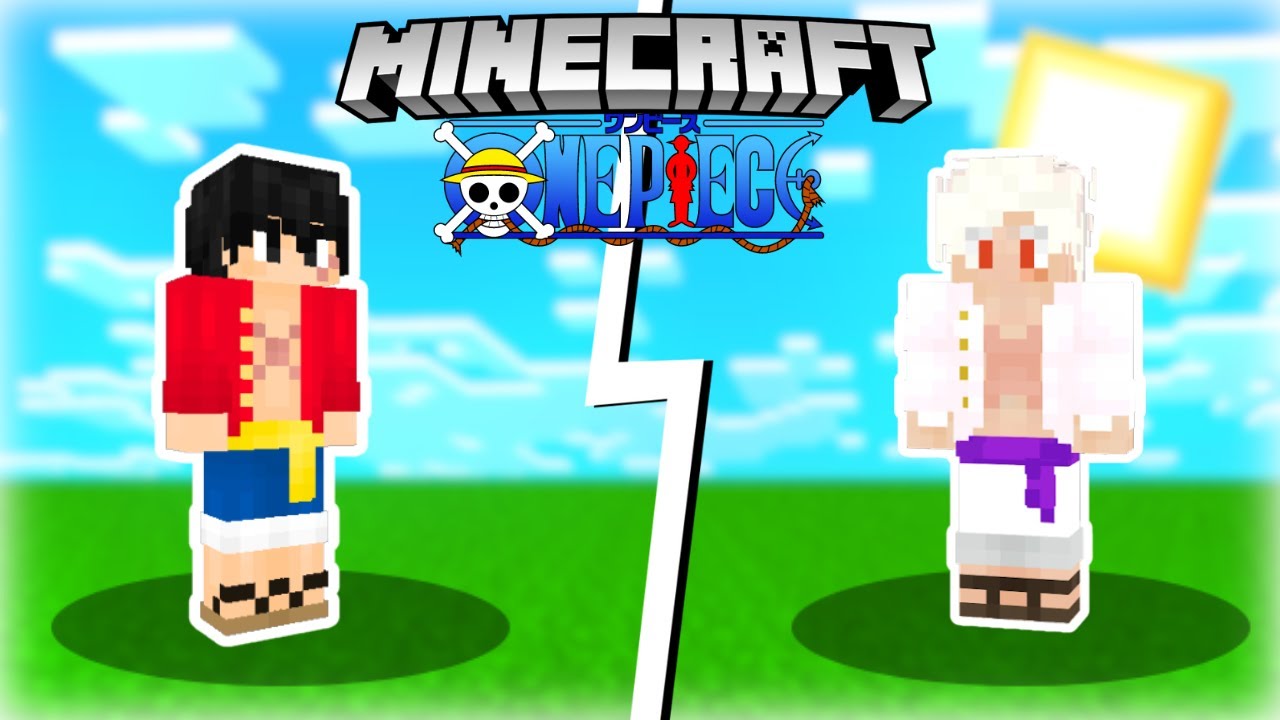 MINECRAFT BUT I AM ONE PIECE LUFFY || MINECRAFT ONE PIECE MOD GAMEPLAY ...