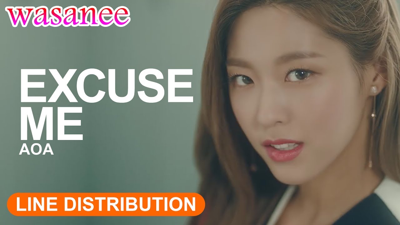 AOA - Excuse Me「without Seolhyun , Choa」- Line Distribution (Color ...