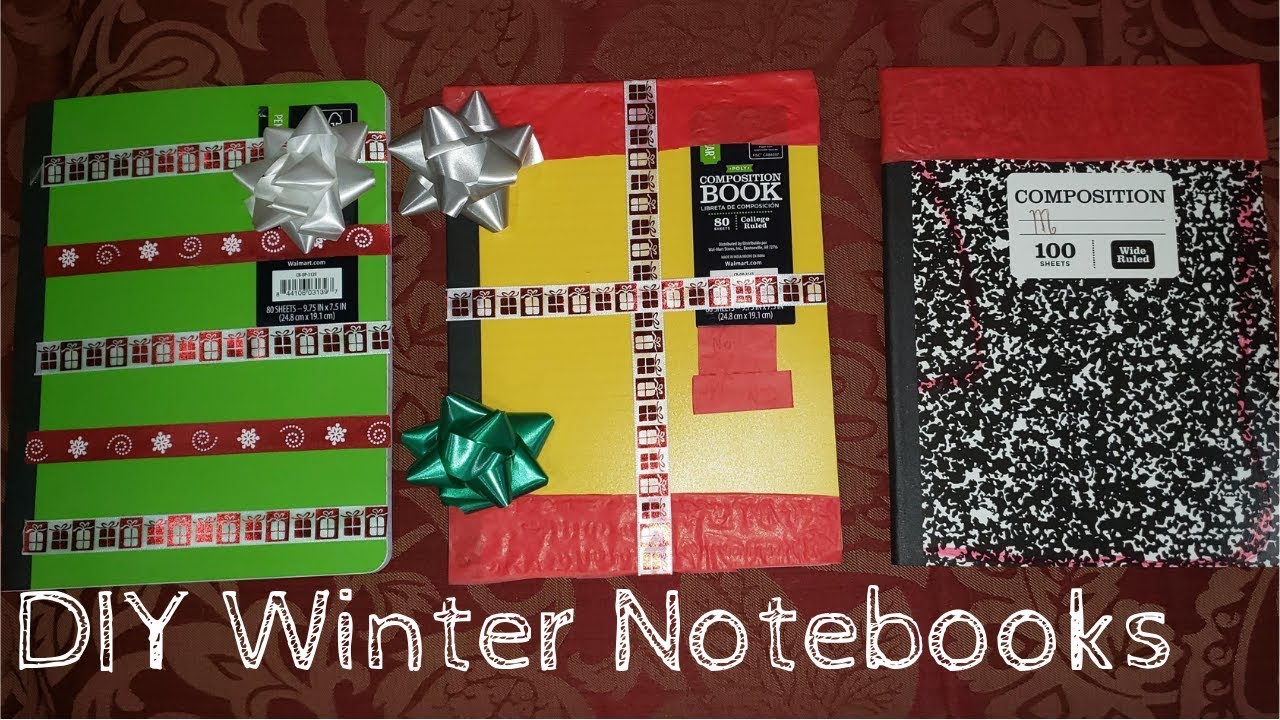 Winter Notebooks DIY - YouTube