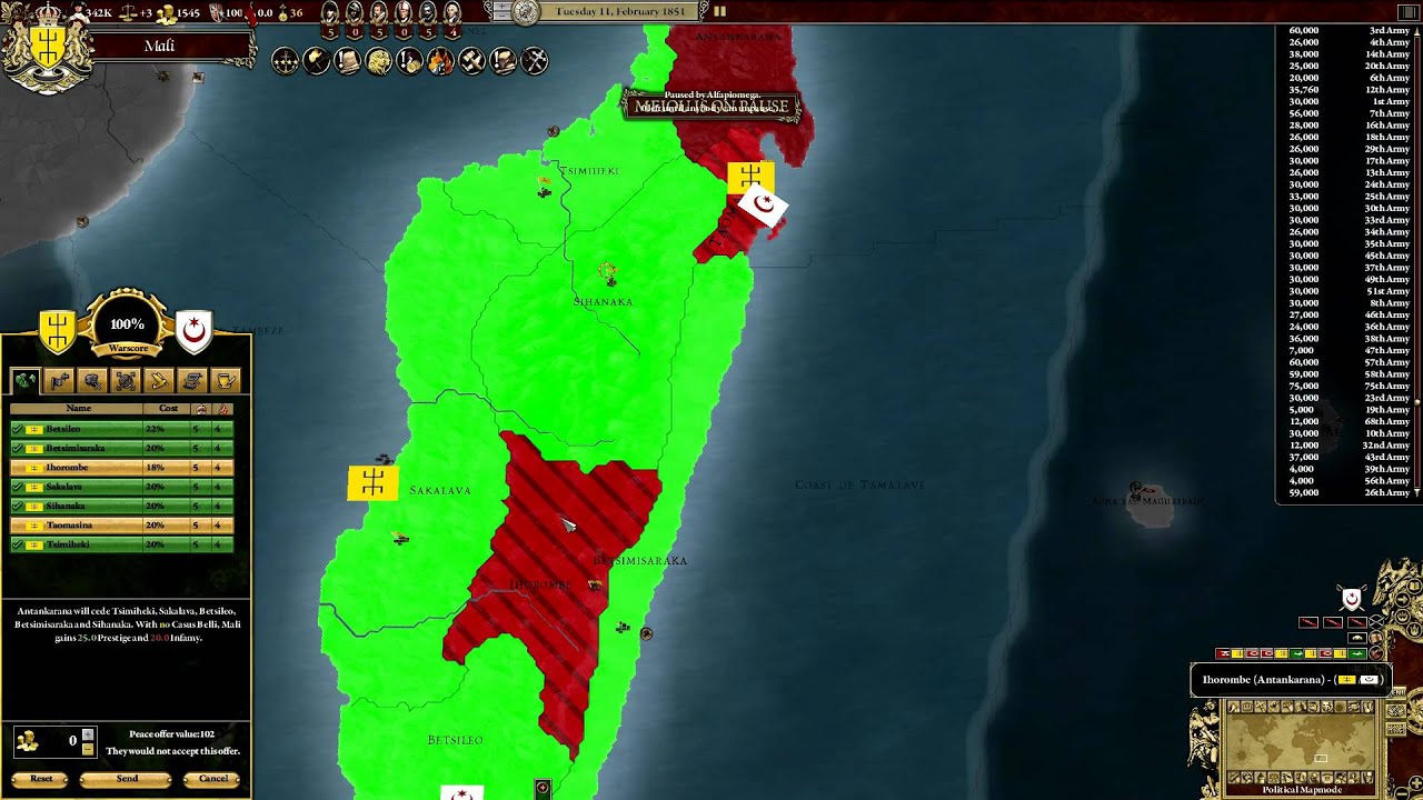 Let's play EU3 MEIOU Multiplayer - Tribal Kingdom of Mali part 42 - YouTube