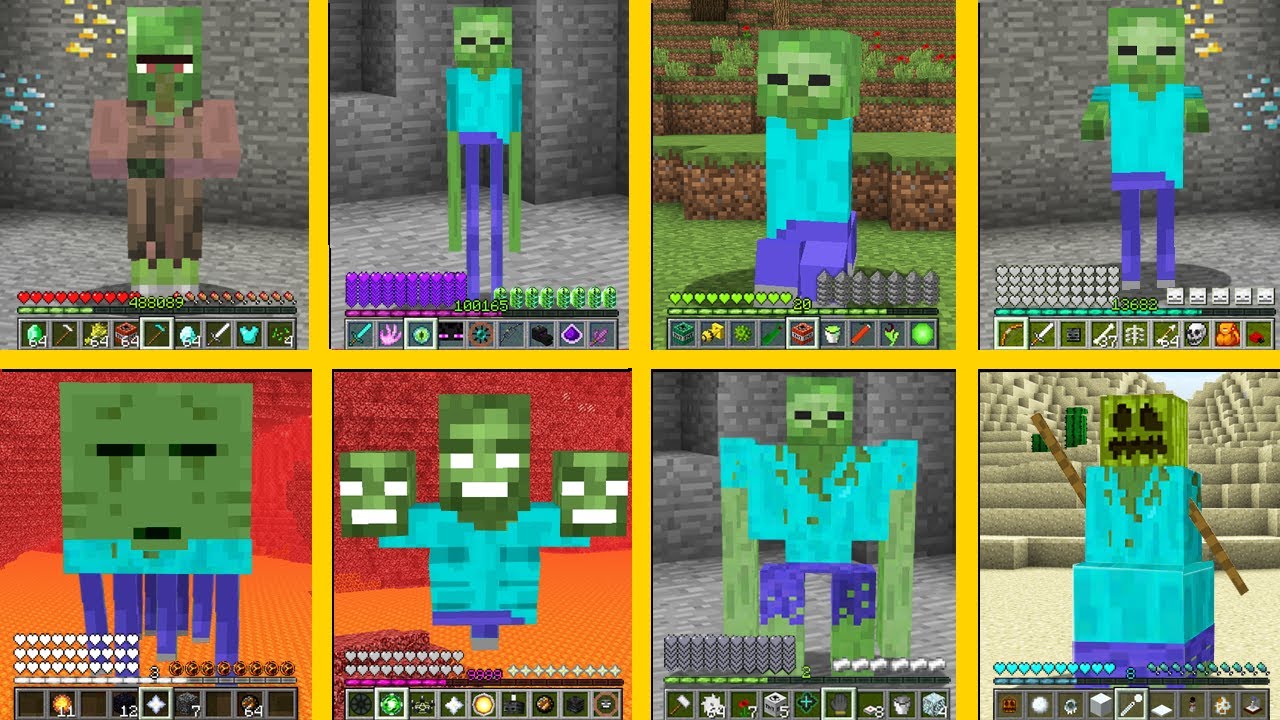 Minecraft Mobs Became Zombie Battle ! What Mob is the best? MONSTER ...