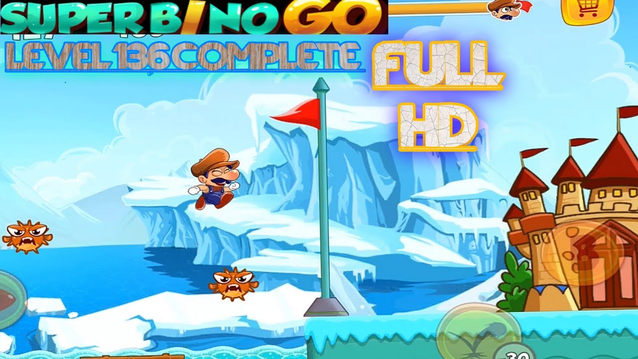 Super bino go Adventure jungle video game level 136 complete hd - YouTube