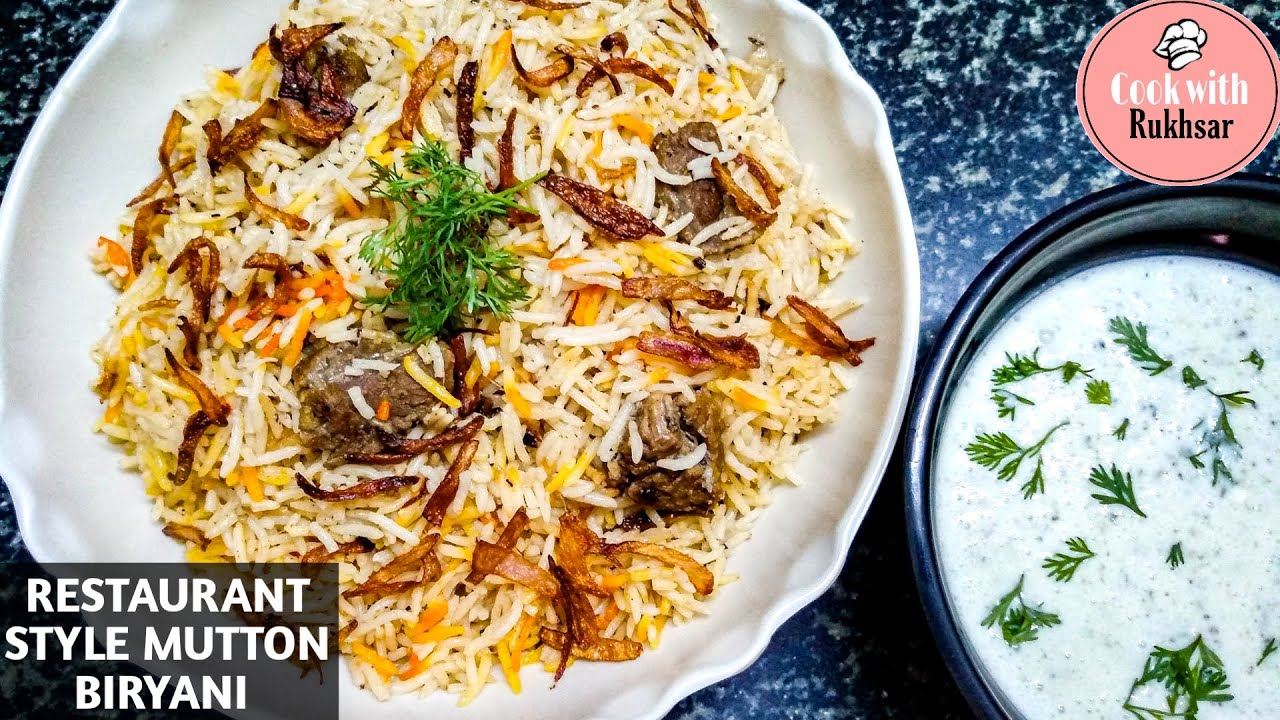 MUTTON BIRYANI RECIPE / RESTAURANT STYLE MUTTON BIRYANI WITH TIPS AND ...