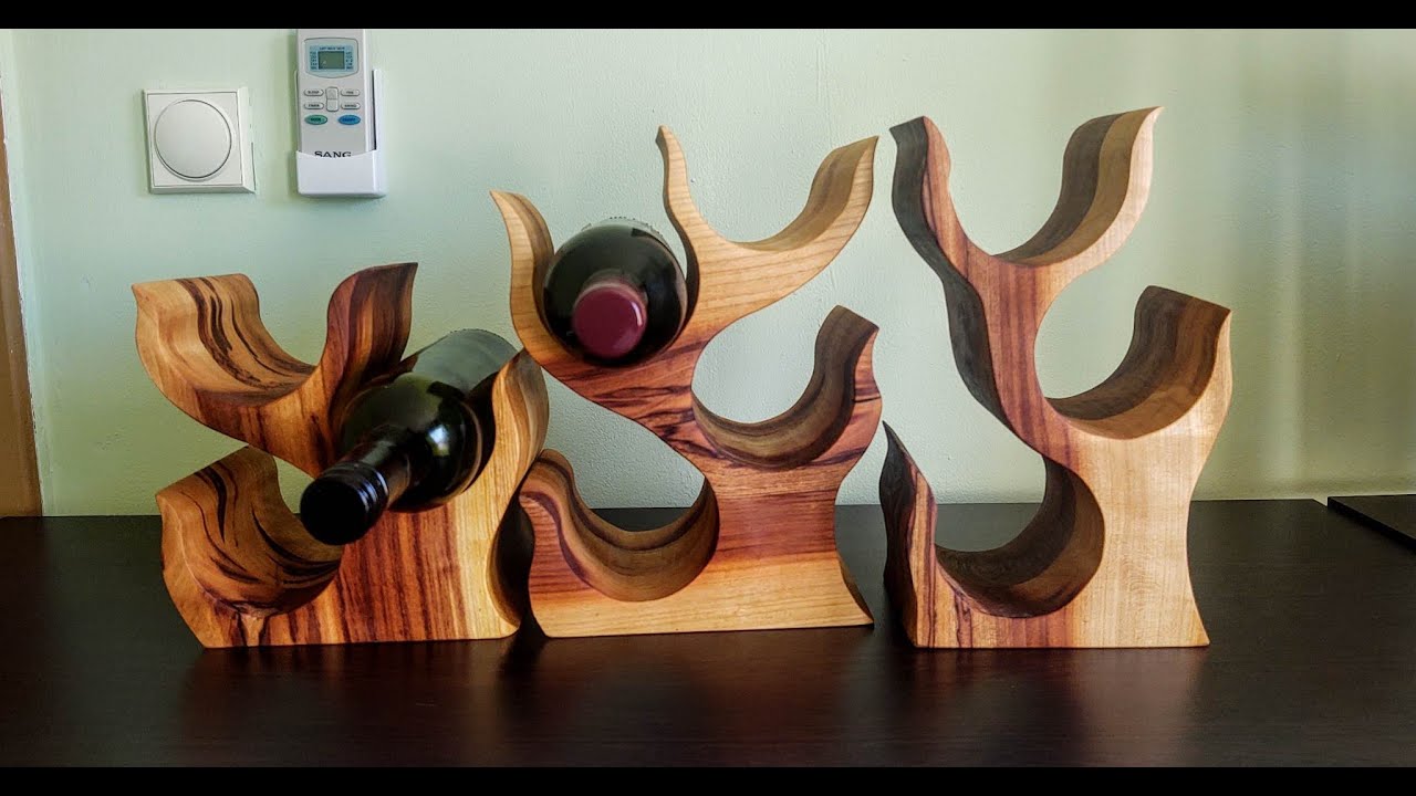 Cherry Wood Wine Rack - YouTube