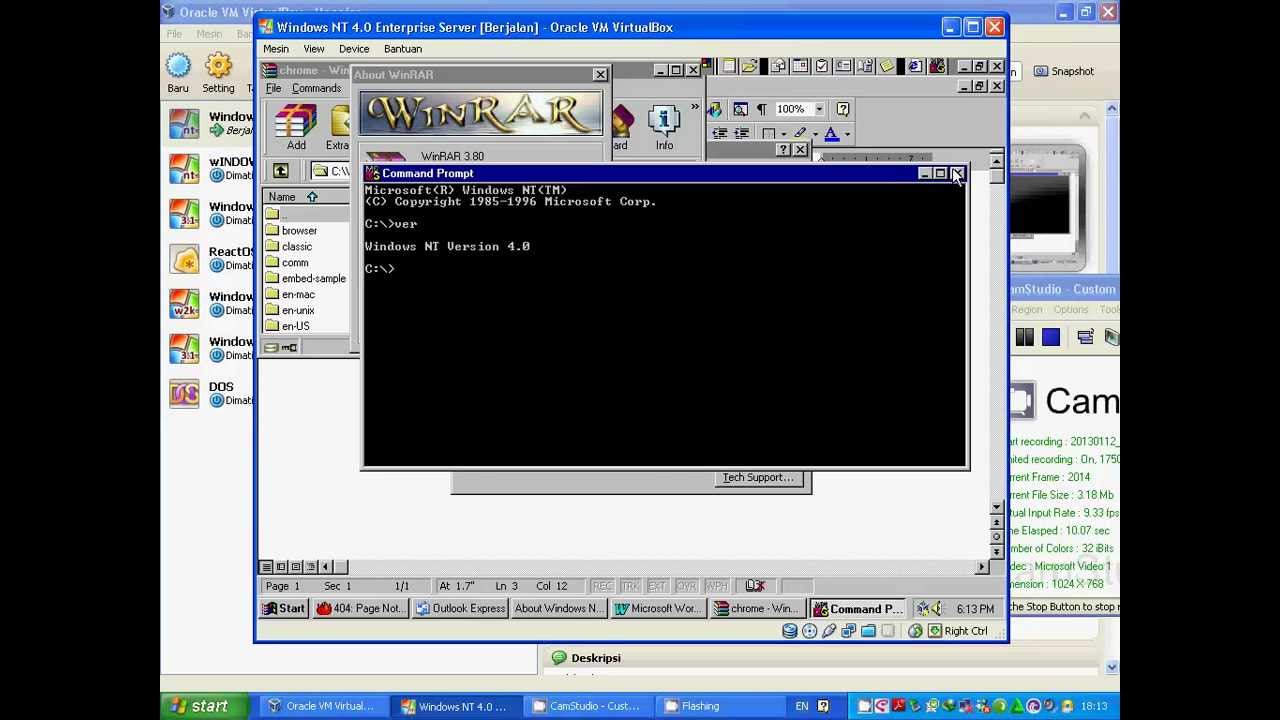 Windows NT 4.0 Enterprise Server on VirtualBox - YouTube