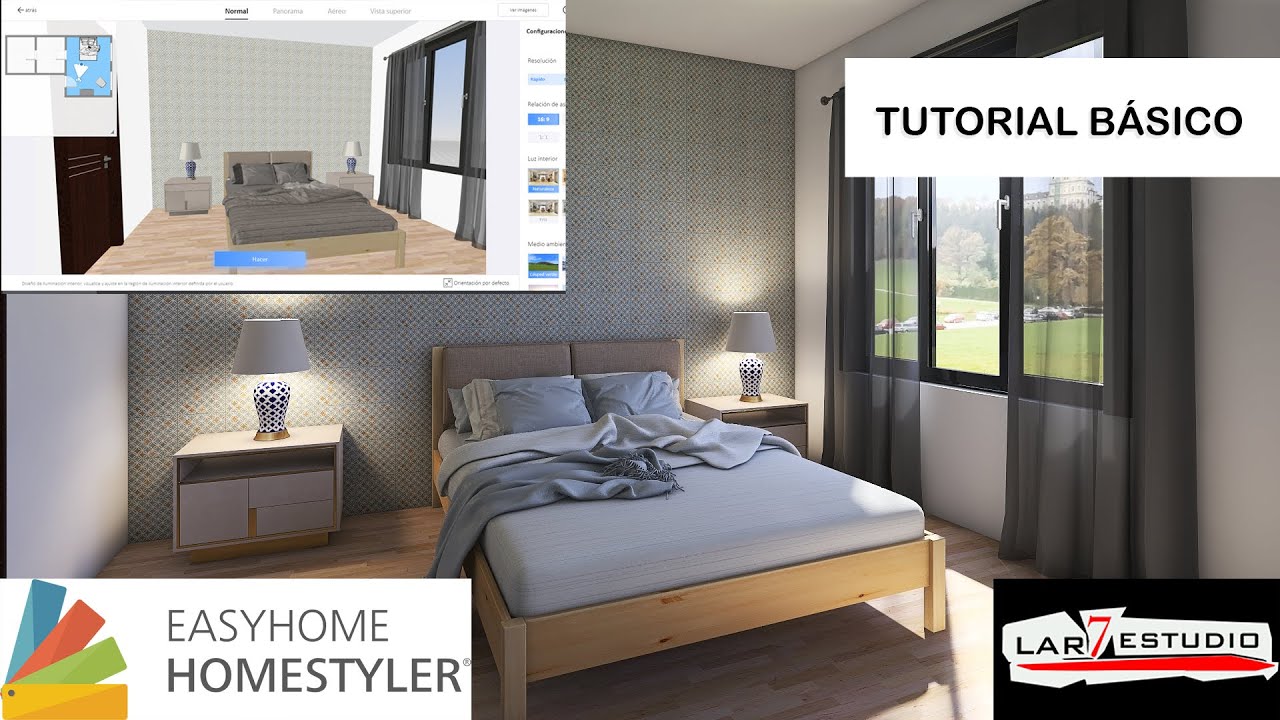 TUTORIAL BÁSICO HOMESTYLER DORMITORIO DESDE CERO GRATIS, RENDERES PROFESIONALES SIN SABER NADA ...