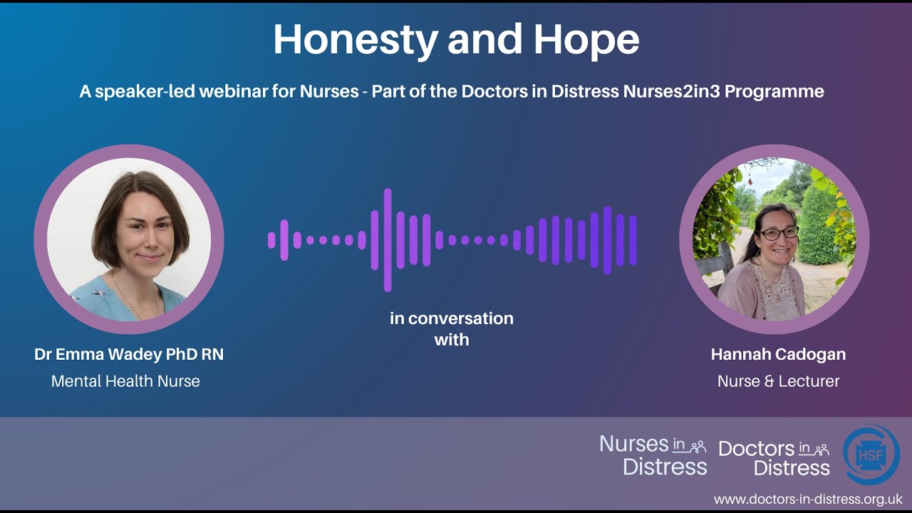 Honesty and Hope with Dr Emma Wadey & Hannah Cadogan (Doctors in ...