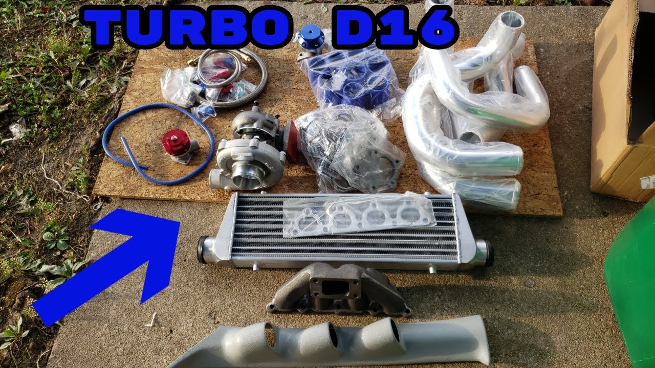 Turbo kit para D16 honda civic mantener aire acondicionado A/C - YouTube