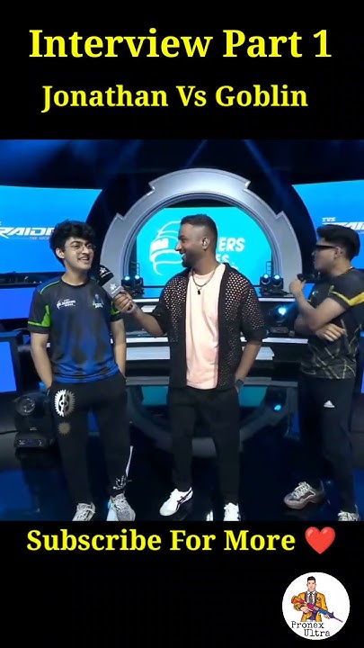 Jonathan VS Goblin BGMS Interview 😱🔥💪😎 #bgmi #viral #trending #jonathan #goblin #ytshorts # ...