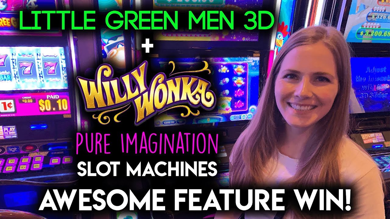 First Try on Little Green Men Slot Machine + Awesome Oompa Loompa ...
