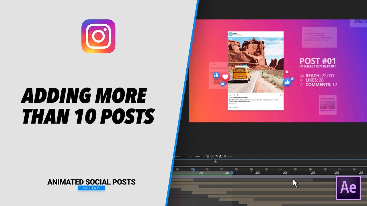 Adding more than 10 posts to your scene - After Effects tutorial - YouTube