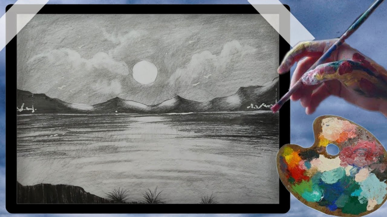 How to draw a national panting.only pencil panting - YouTube