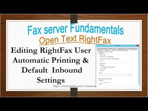 Editing RightFax User Automatic Printing & Default Inbound Settings ...