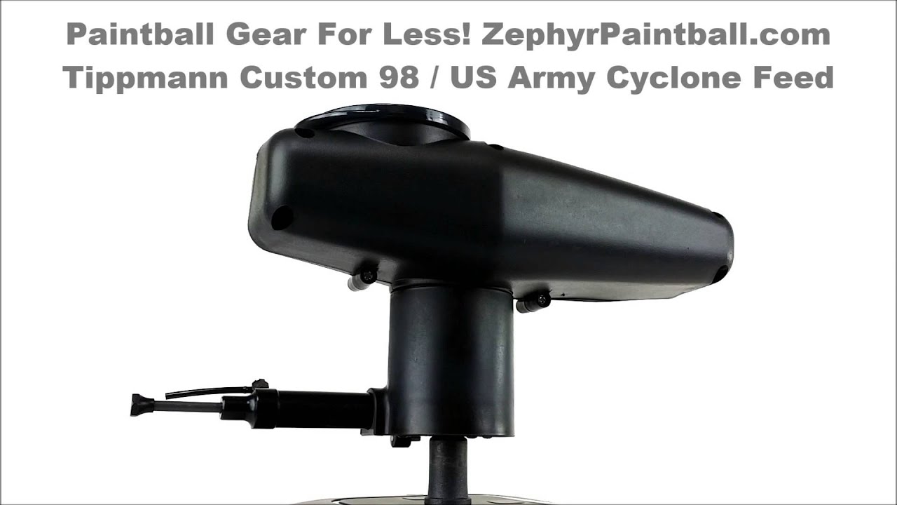 Tippmann Custom 98 US Army Alpha Cyclone Feed Paintball Loader Black ...