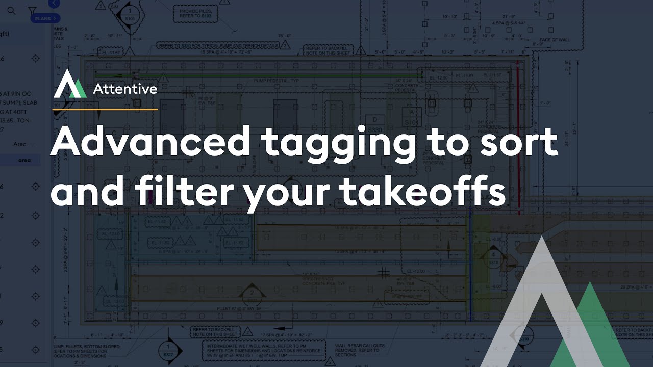 Advanced tagging to sort and filter takeoffs by trade, phase, etc ...